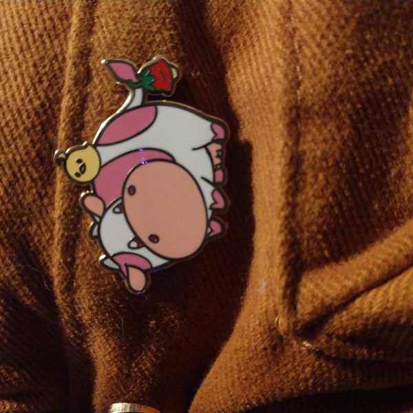 Farm Friends Hard Enamel Pins, Strawberry Cow, Chicken, and Baby Chicks ...