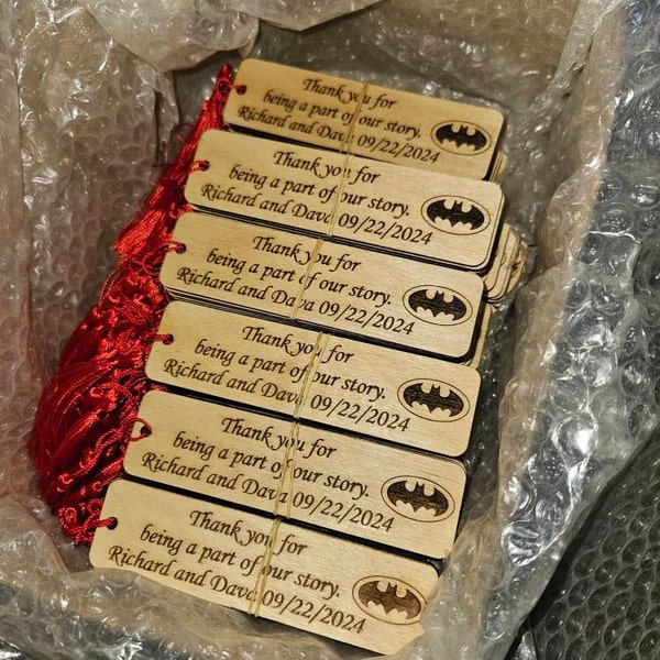 Custom Wooden Bookmarks Favor Wedding Gift for Guests the Perfect ...
