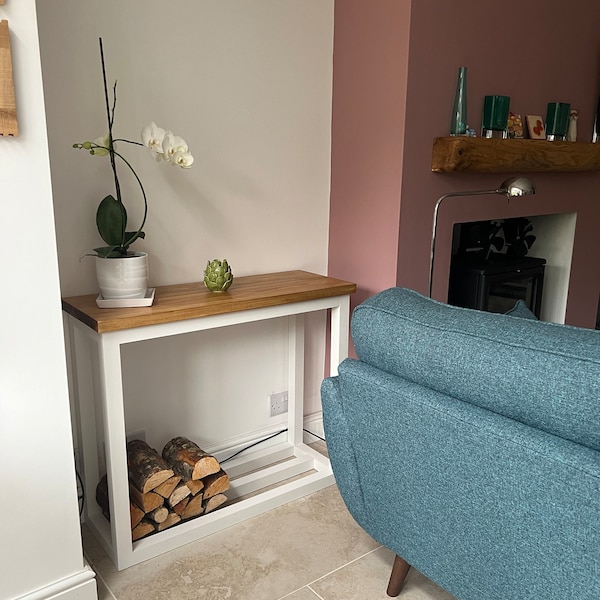 Two Tier Log Store | Indoor Log Store | Side Table | Log Storage ...