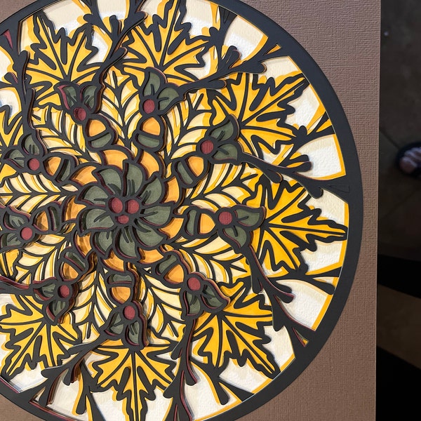 3D FALL MANDALA SVG - 3D Fall Svg -3D Fall Wreath Svg - for Cricut ...