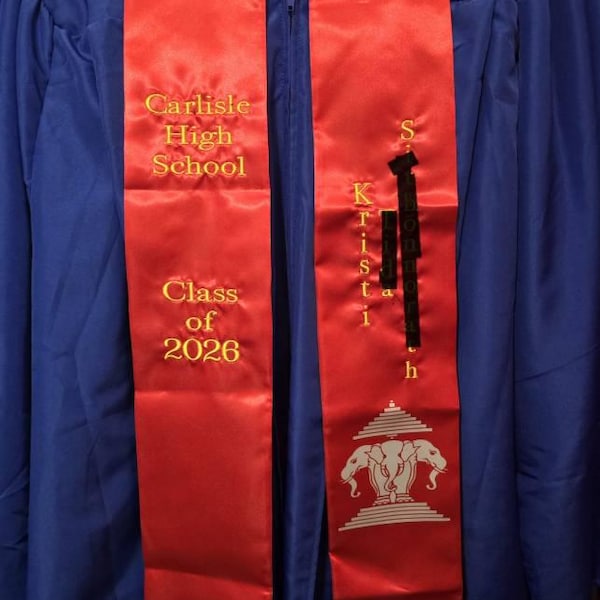 Myanmar Burma Flag Graduation Sash/stole International Study Abroad ...