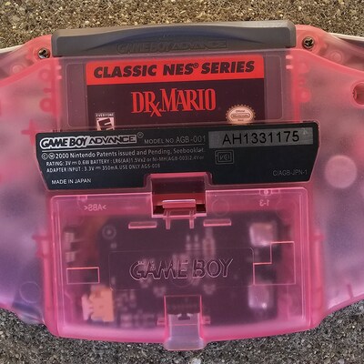 Clear Red Nintendo Game Boy Advance GBA SP Ips MOD Adjustable ...