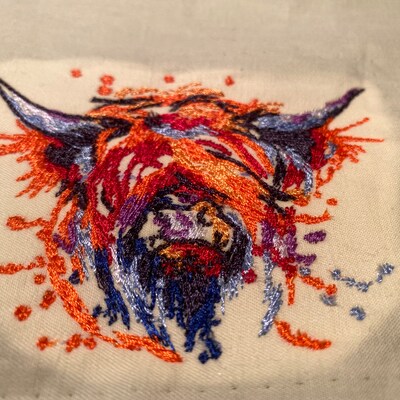 Bull Head Embroidery Design, Animal Machine Embroidery Design, Animal ...