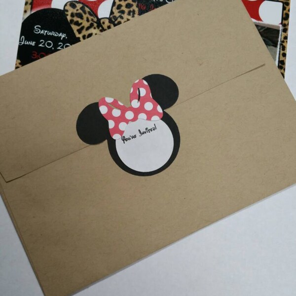 MINNIE MOUSE Heads Cut Outs Address Labels Party Favors Tags Stickers ...
