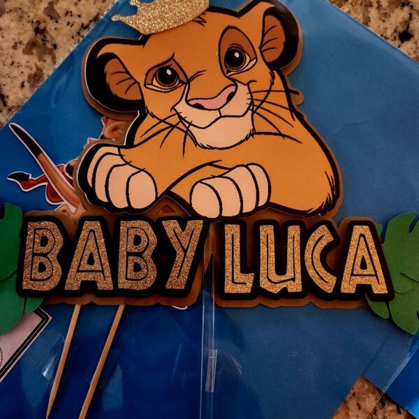 Baby Simba Cake Topper / Ready in 48 Hours / Lion Birthday Cake Topper ...