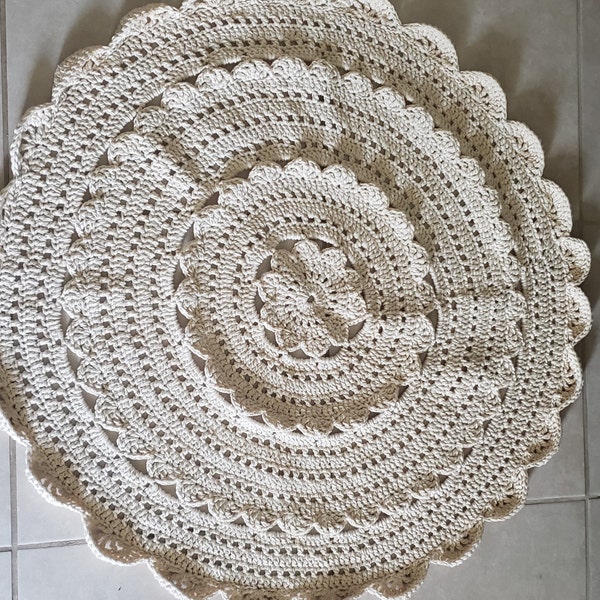Crochet Doily Rug Pattern - "alicia" 35 Inch Rug - PDF - Etsy