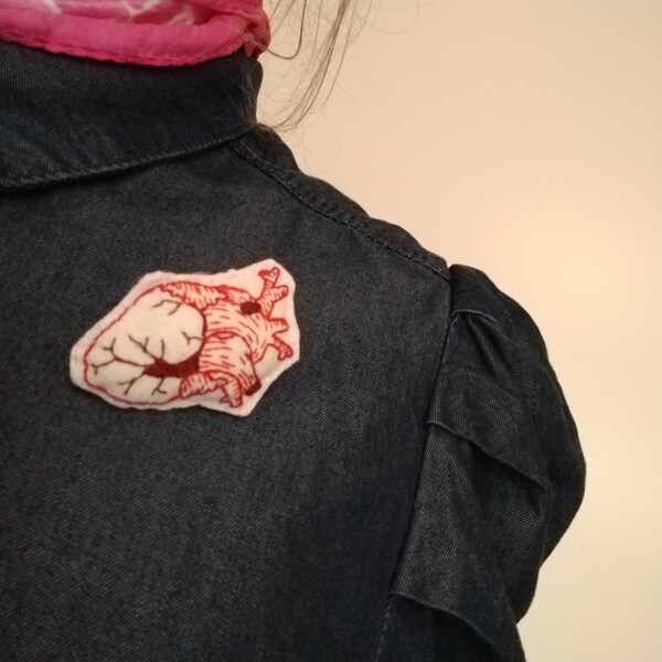 Anatomical Heart Brooch With and Without Cupids' Arrow - Etsy