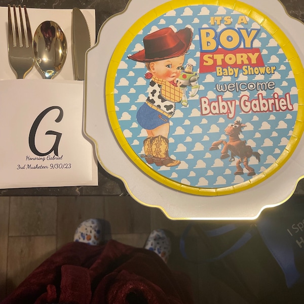 Its a Boy Story Charger Inserts-toy Story Baby Shower Charger Insert ...