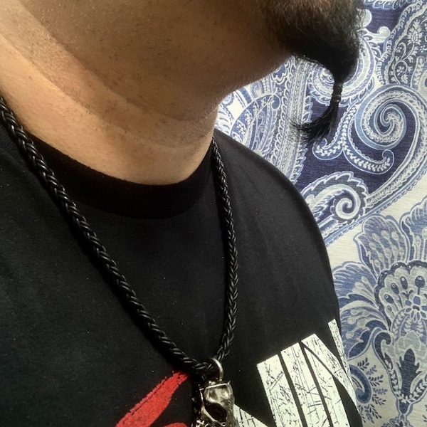 6mm Braided Cord Necklace, Thick Braided Leather With Stainless Steel ...