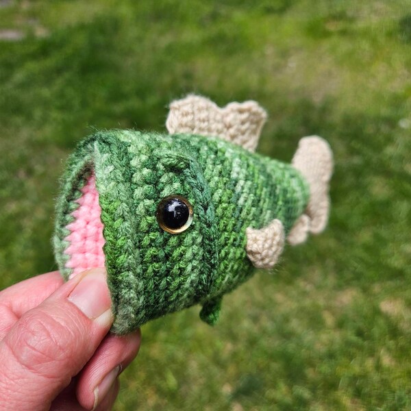 PATTERN: Bert the Bass Pattern - Amigurumi Largemouth Bass Pattern ...