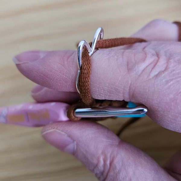 Double Yarn Guide Ring - Silver Crochet / Knitting Tension Ring - Etsy