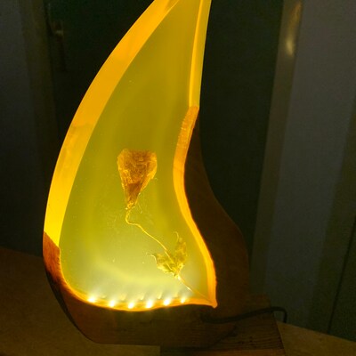 Epoxy Light Resin Light Night Light Unique Light Desk - Etsy