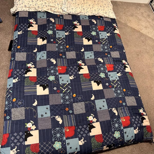 Cover for Futon QUILT, Mesh Window Type, Pure White, Japanese Kakefuton ...