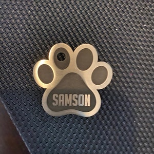 Paw Print Dog Tag, Paw Shape Pet ID Tag, Cat ID Tag, Custom Dog Tags ...