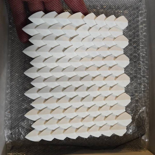 3D Printed Metallic Dragon Scales, Printed on Mesh Fabric, for Fantasy ...