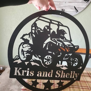 Side-by-side Personalized Family Name, ATV off Road Metal - Etsy