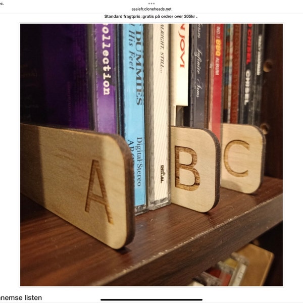 Eco Friendly, Both Sides CD Dividers, Set of 26 Horizontal, A to Z, CD ...