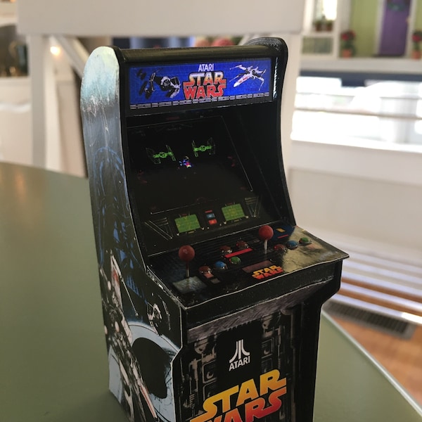 1/12 Scale Mini Arcade Cabinet, Miniature Dollhouse 80s 90s Mini Arcade ...