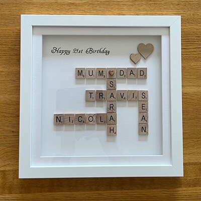 Personalised Family Tree Scrabble Picture Frames - Etsy