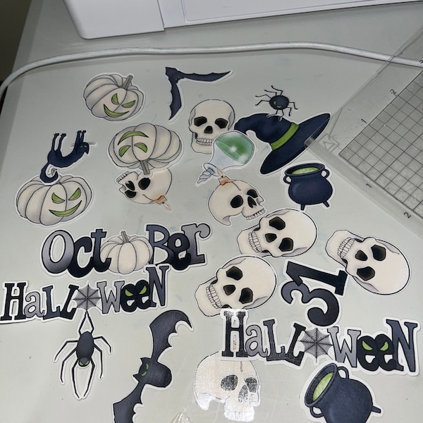 Halloween Digital Planner Stickers - Spooky October Calendar Theme ...