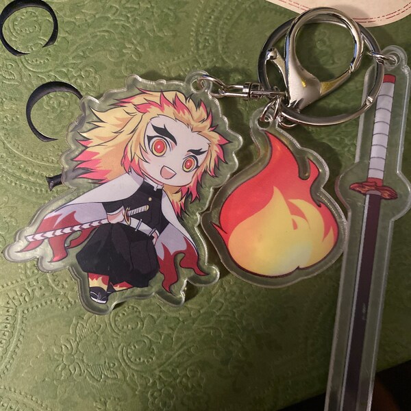 Demon Anime Sword Key Chain | Assorted Characters - Etsy