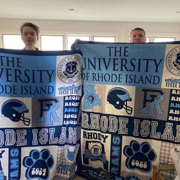 Custom College Blanket Personalized Fleece Blanket Photo Patchwork Dorm ...