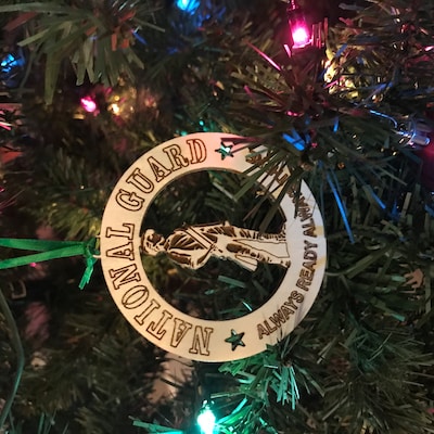 National Guard Christmas Ornamentwooden National Guard Decornational ...