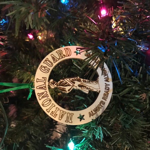 National Guard Christmas Ornament***wooden National Guard Decor ...