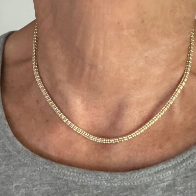Solid 14K Rose Gold Rope Chain, Heavy Rope Chain Necklace, Strong Rose ...