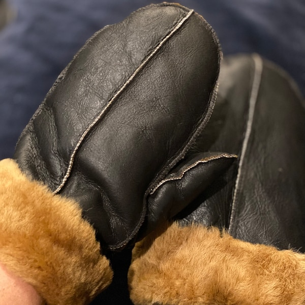 Sheepskin Shearling Mittens - Etsy