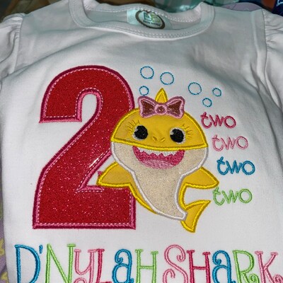 Baby Shark Two Two Theme Birthday Shirt for Girls - Etsy