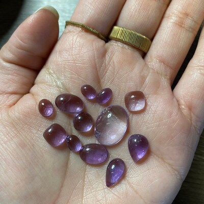 AMETHYST STAR Gemstone,star Cut Faceted Amethyst Size 12x13mm 13x14mm 5 ...