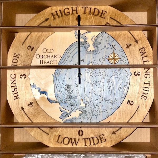 Manatee River 3D Wood Map Nautical Wall Clock, Bradenton Carved Water ...
