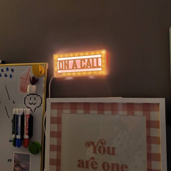3" Busy Work Indicator on Call Light Sign - USB Powered With Switch - Etsy