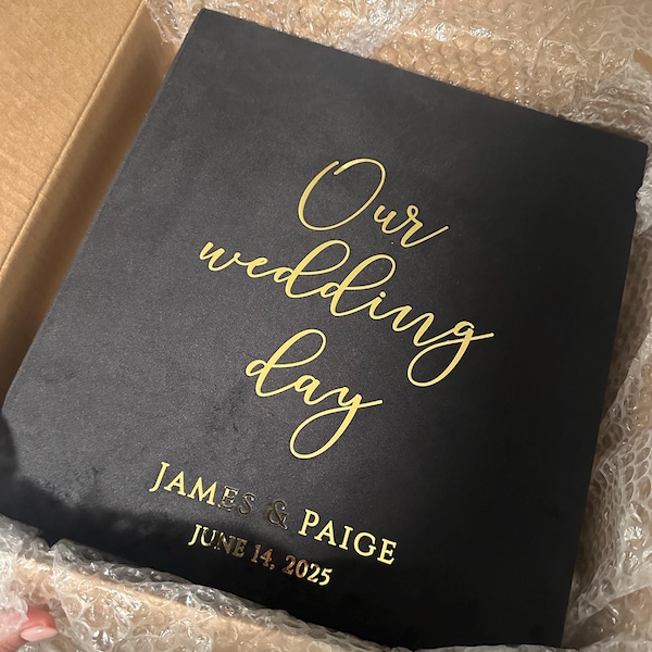 Personalized Wooden Clamshell Box, Wedding Wooden Keepsake Box, Natural Ash Photo Album Box ...