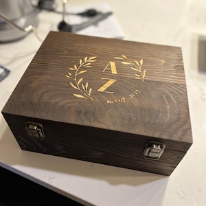 Personalized Wooden Gift Box, Engraved Name Box, Wooden Keepsake Box ...