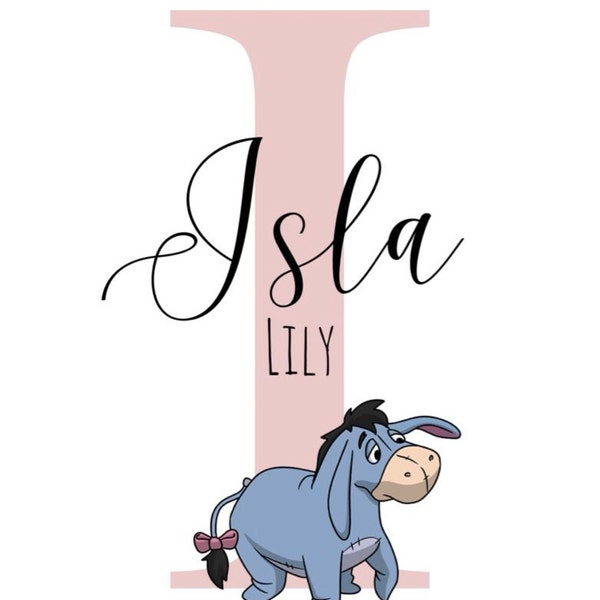 Winnie the Pooh Personalised Name Print | Winnie the Pooh Nursery | New ...