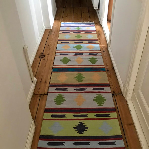 Green Chindi Jute Area Rug Cotton Chindi Braided Rug Chindi Door Mats ...