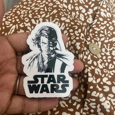 Star Wars Anakin Skywalker Darth Vader Split Waterproof Sticker - Etsy