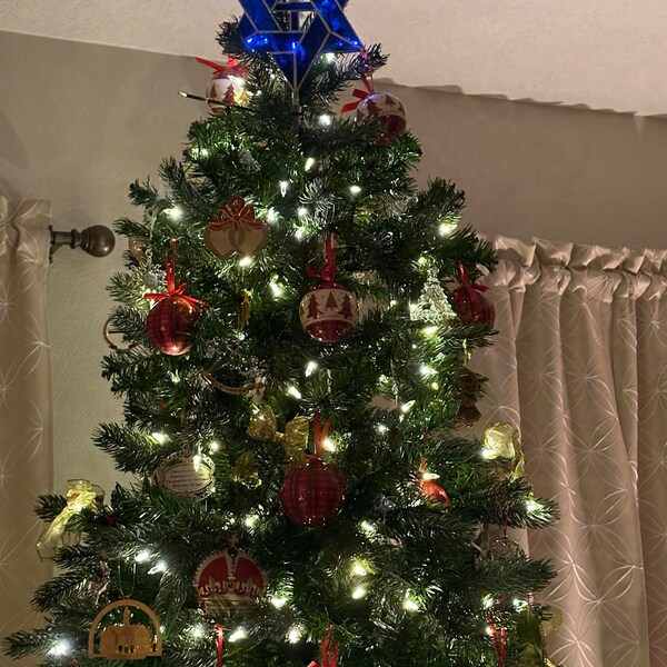 Moon and Star Tree Topper for Small Table Top Trees - Etsy