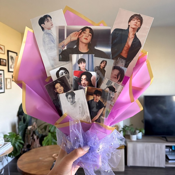 Photocard Bouquet-bts-v-taehyung - Etsy