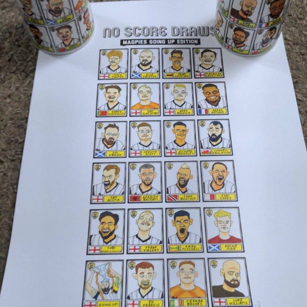 Crystal Palace No Score Draws Eagles Edition A3 Print of 36 Hand-drawn ...