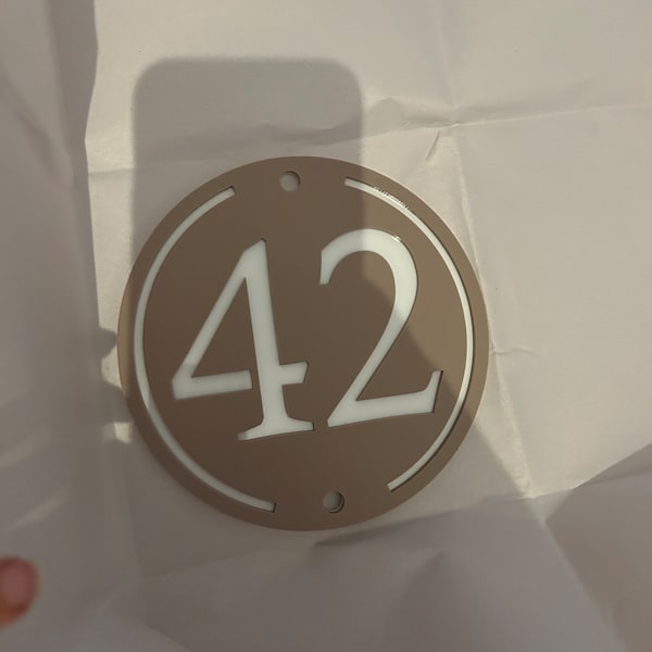 Modern Round Door Number Sign, House Number Plaque - Etsy