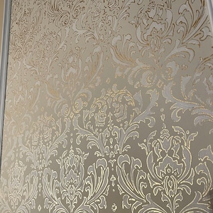 Anna Damask Wall Stencil LARGE WALL STENCILS Instead of Wallpaper Easy ...