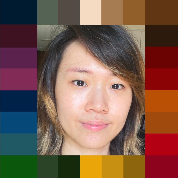 Warm (true) Spring Palette Digital Swatch Fan, Seasonal Palette ...