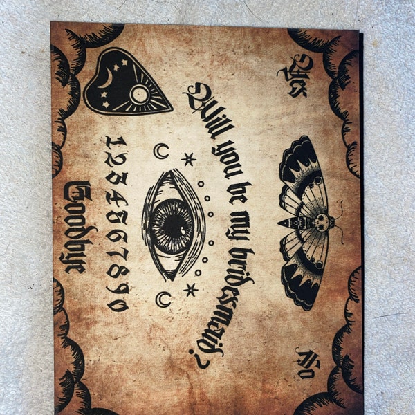 Ouija Board Bridesmaid Proposal Card| Gothic Maid of Honor Proposal ...