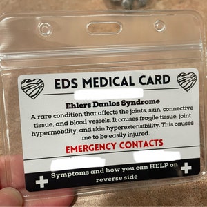 Pots Medical Card Package, Pots Syndrome, Pots Awareness Wallet Insert ...