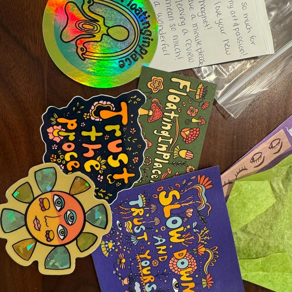 Nature is Magic Holographic Sticker – Trippy Mountains, Mushrooms, Sun ...