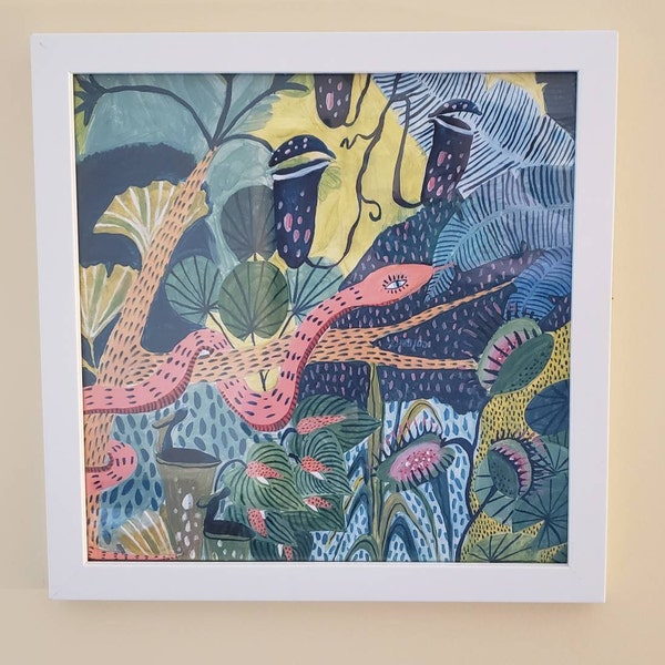 Snake Art / Botanical Print / Jungle / Safari / Botanical Illustration ...
