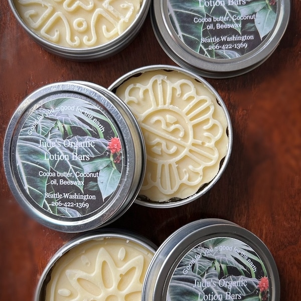 Hand Crafted, All Organic Beeswax and Cocoa Butter Lotion Bars - Etsy